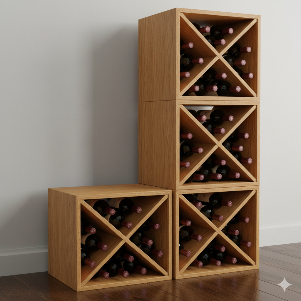 Stackable Wine Racks and Wood Shelves | WineRacks.com