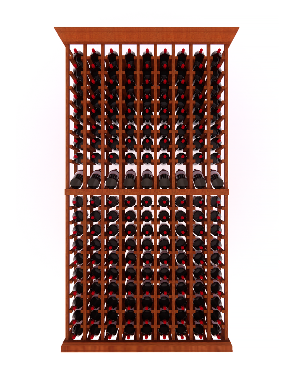 9 Column Wood Wine Rack Kit with Display Row - Holds 171 Bottles – Wine ...