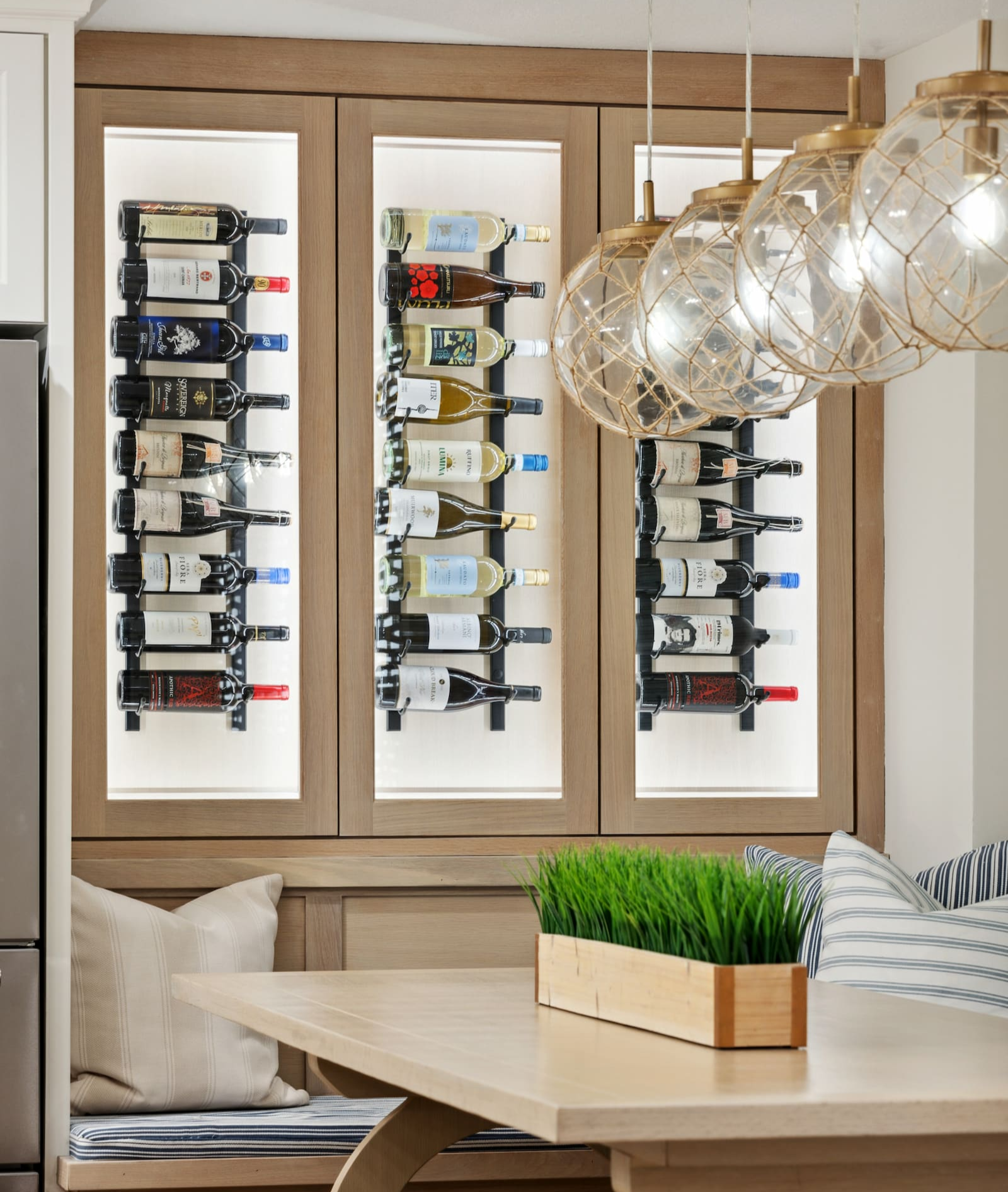 Wooden Hanging Wine Rack for Bottle and Stemware | WineRacks.com – Wine ...