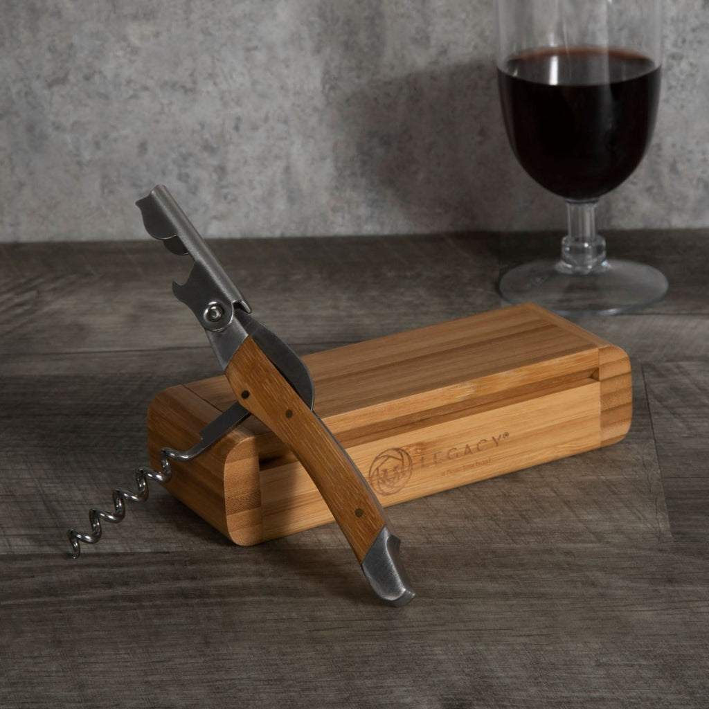 Elan Deluxe Corkscrew In Bamboo Box – Wine Racks