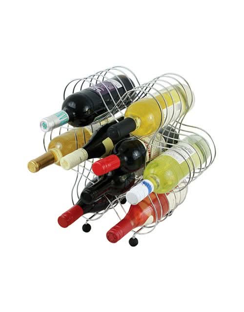 Atomic Mini Wine Rack - Holds 9 Bottles | WineRacks.com – Wine Racks