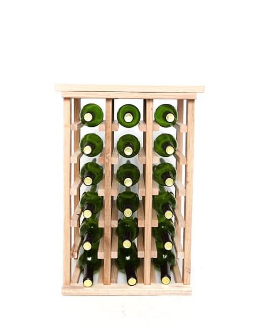 18 Bottle Wooden Wine Rack with Tabletop | WineRacks.com – Wine Racks
