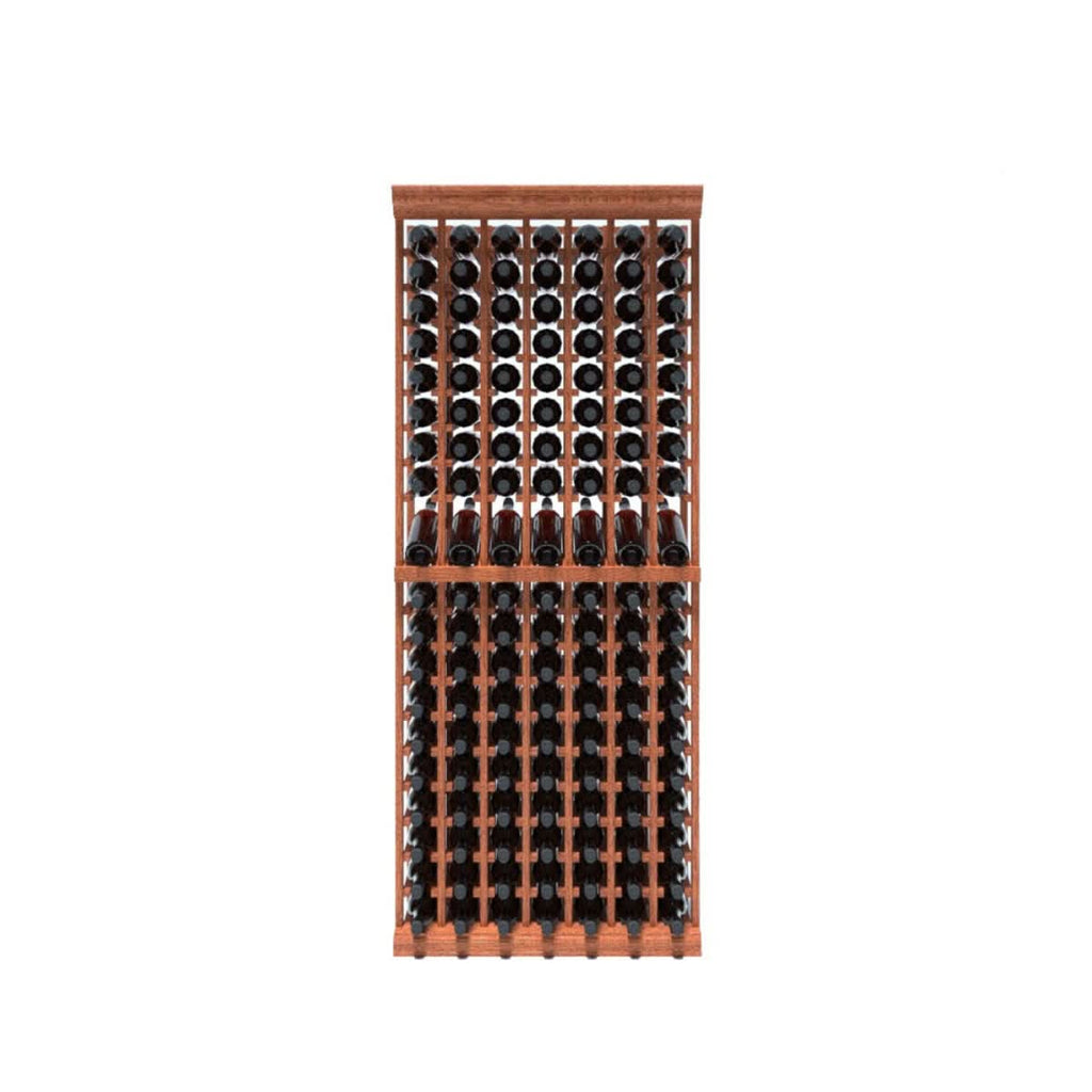 7 Column Wood Wine Rack Kit with Display Row- Holds 133 Bottles – Wine ...